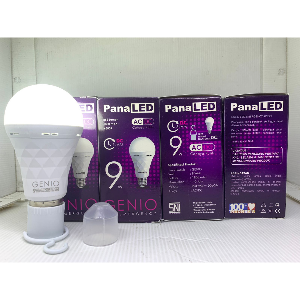 Jual Lampu Emergency LED Panaled Genio 9Watt, 12Watt, 18Watt / Lampu ...