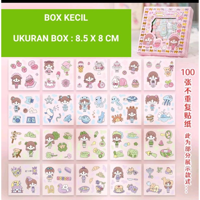 Jual Stiker 100 Lembar Sticker PET DIY Deco Scrapbook Stiker Hias ...