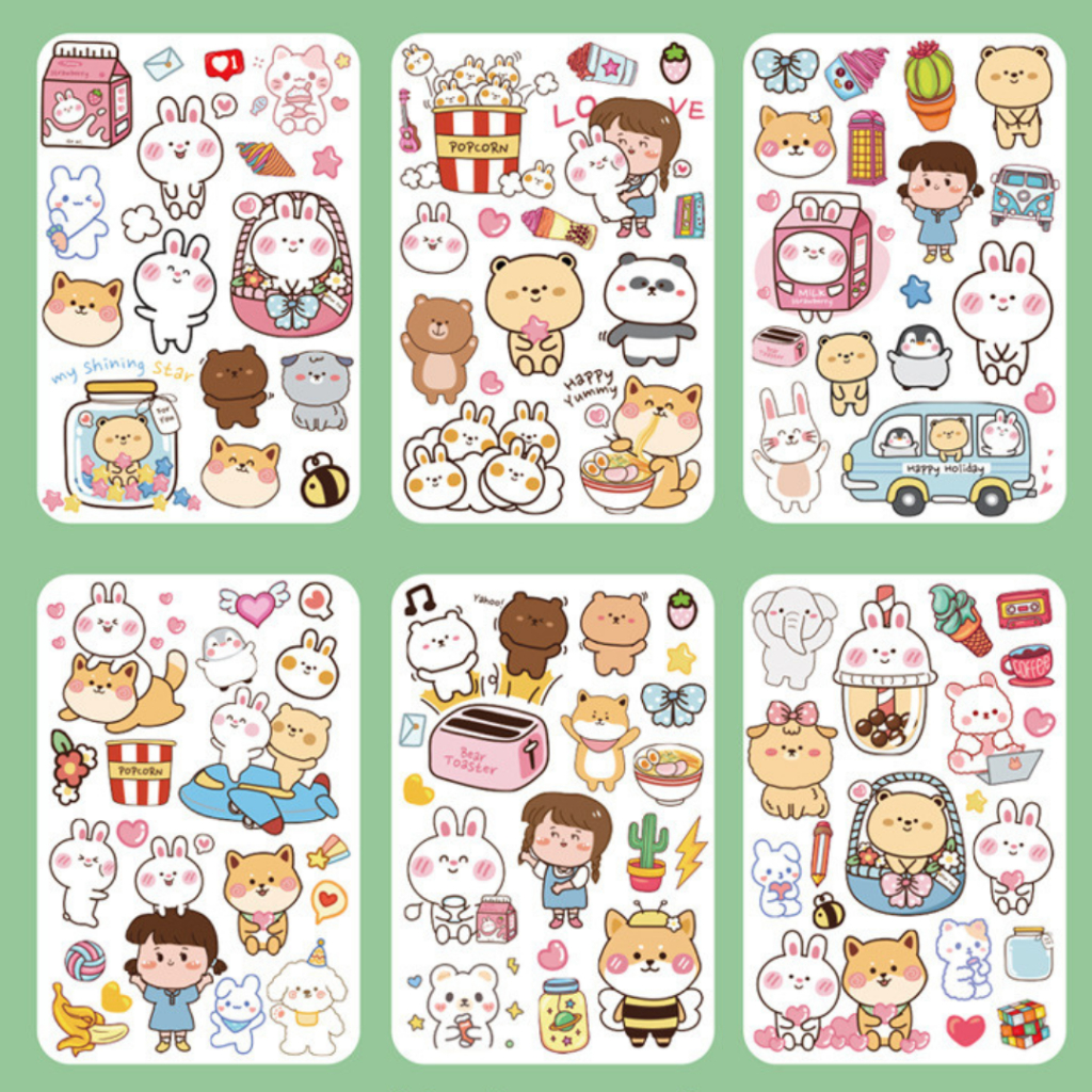 Jual [HARU] 6 sheets Fantasy Stickers Modern Style Stiker Journal ...