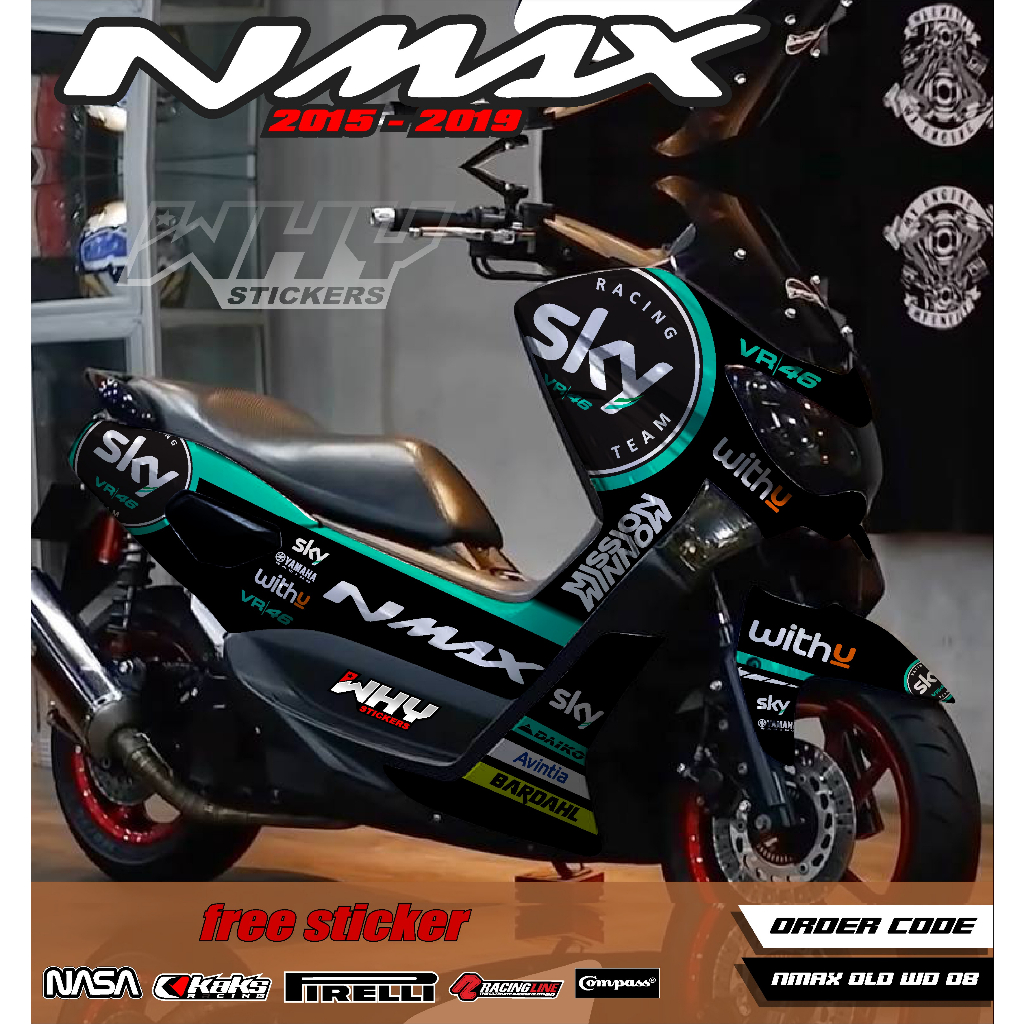 Jual (COD) TERBARU Decal Sticker Yamaha Nmax Lama 2015 2016 2017 2018 ...