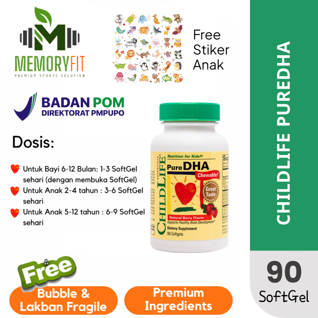Jual CHILDLIFE Pure DHA Vitamin Anak Suplemen Child Life Multivitamin ...