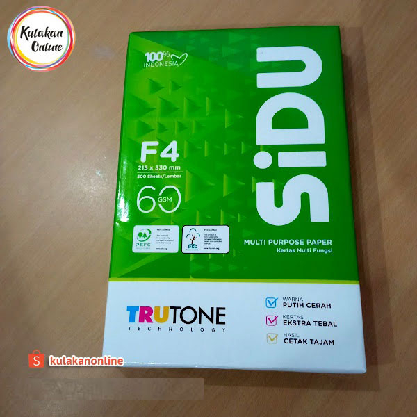 Jual Kertas Hvs F4 60 Sidu 215 X 330 Mm 1 Rim 500 Lembar Shopee