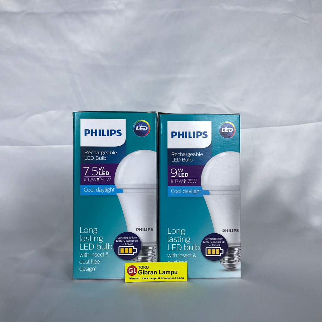 Jual Lampu Philips Magic LED Rechargeable Bulb 7.5w 9w 13w - LED Emergency AC DC Philips All ...