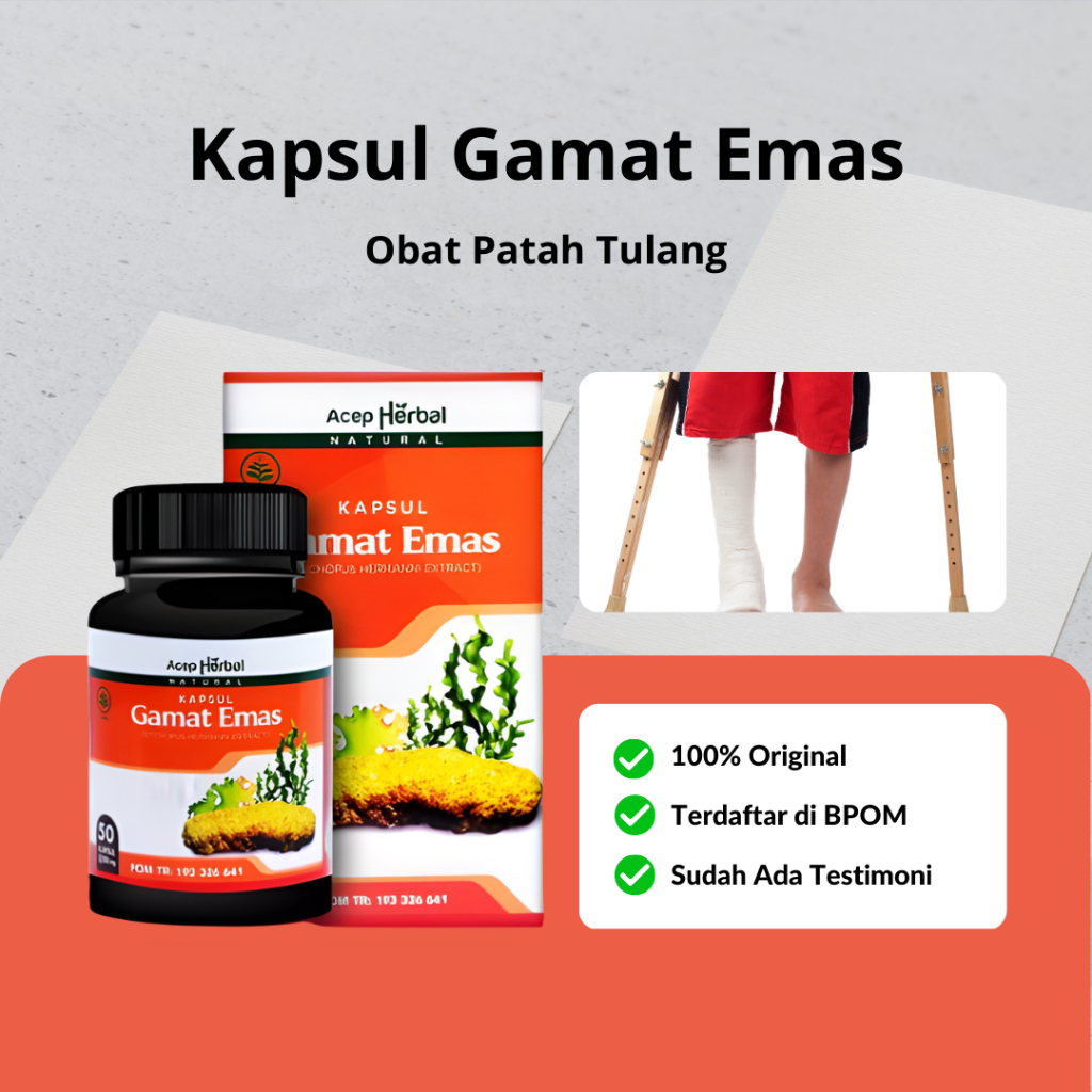Jual Kapsul Gamat Emas - Obat Patah Tulang dan Retak, Obat Patah Tulang ...