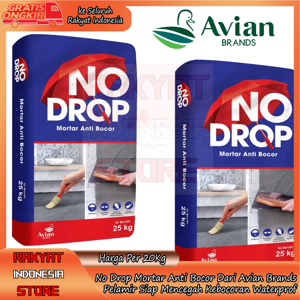 Jual NO DROP MORTAR ANTI BOCOR DARI AVIAN BRANDS PELAMIR SIAP MENCEGAH ...