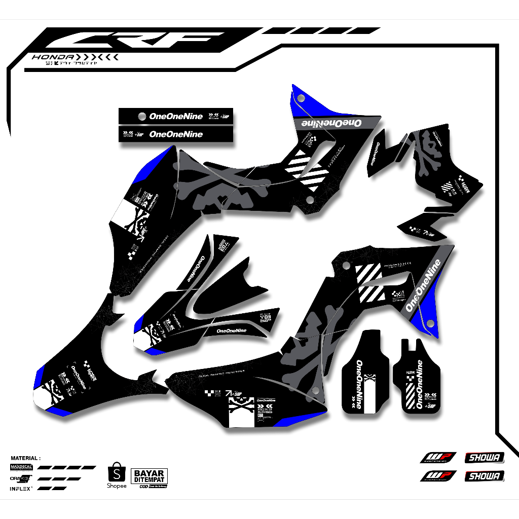 Jual DECAL CRF 150 L FULL BODY STICKER DECAL CRF ONE ONE NINE SUPER ...