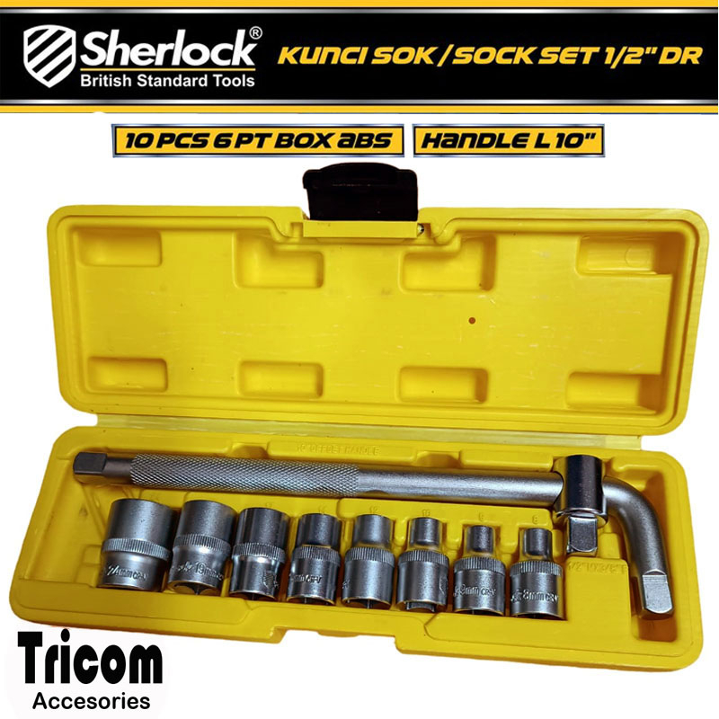 Jual Kunci Shock Sherlock 1/2" High Quality Shock Kunci Set | Shopee ...