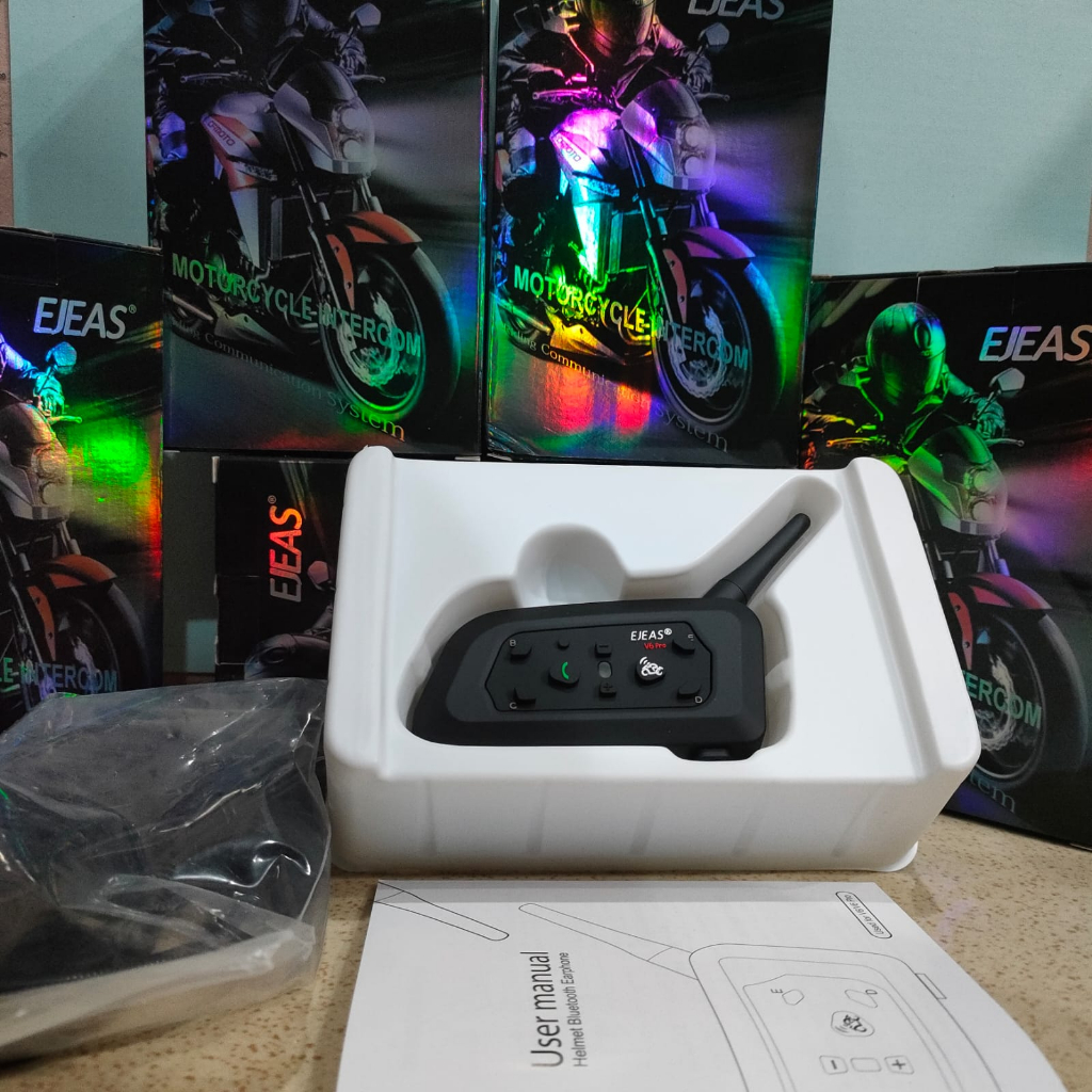Jual INTERCOM EJEAS V6 PRO EJEAS BLUETOOTH HELM HEADSET | Shopee Indonesia