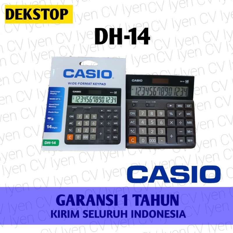 Jual kalkulator Dekstop Casio DH-14 / Casio DH 14 / casio dh 14 / kalkulator Casio | Shopee ...