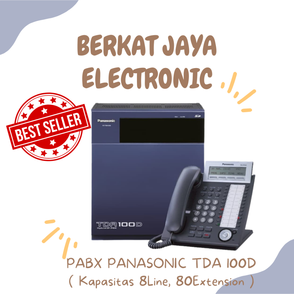Jual PABX Panasonic TDA 100D Kapasitas ( Kapasitas 8Line, 80Extension ) | Shopee Indonesia