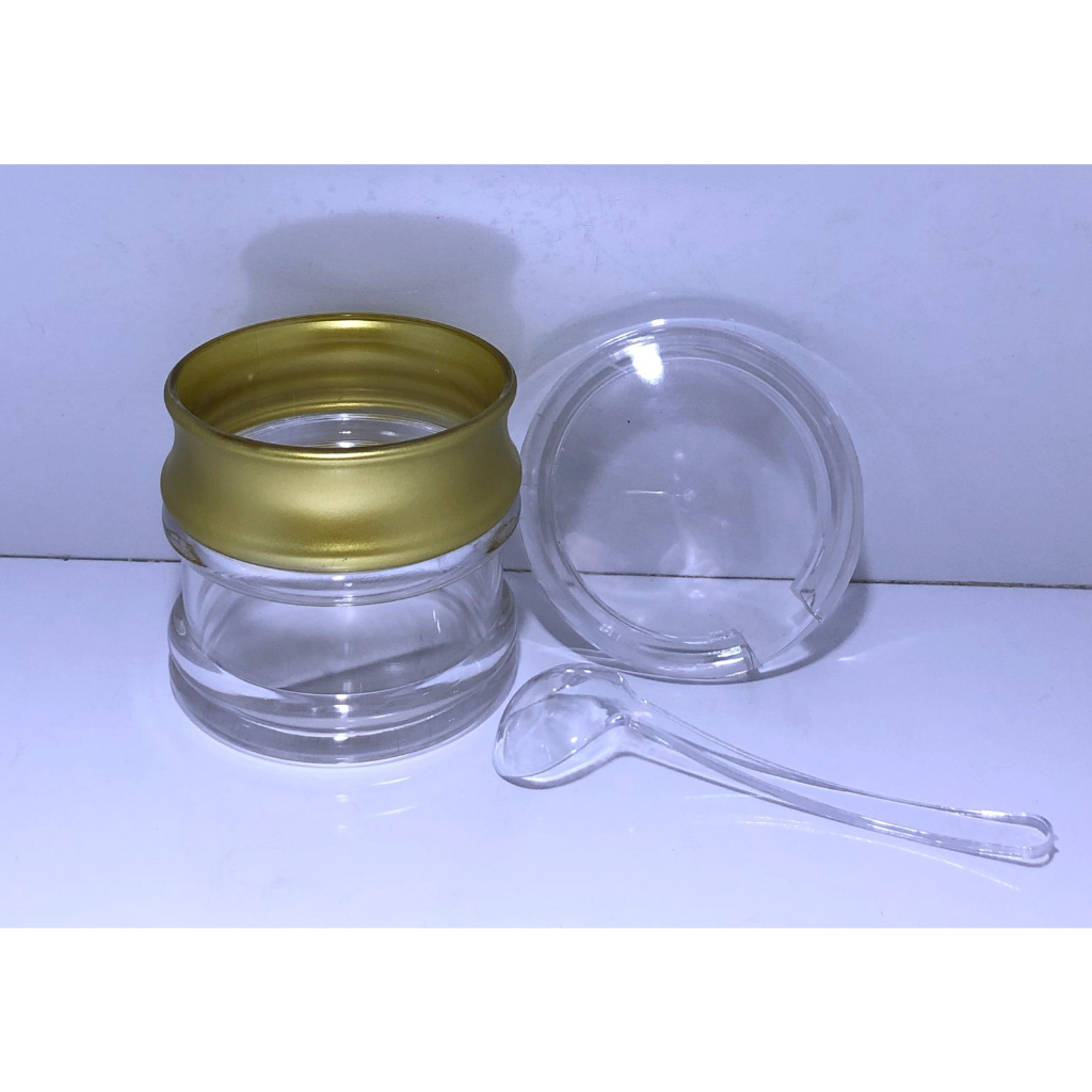 Jual TEMPAT BUMBU / TEMPAT GULA GARAM / TEMPAT SAMBAL ACRYLIC GOLD LINE ...