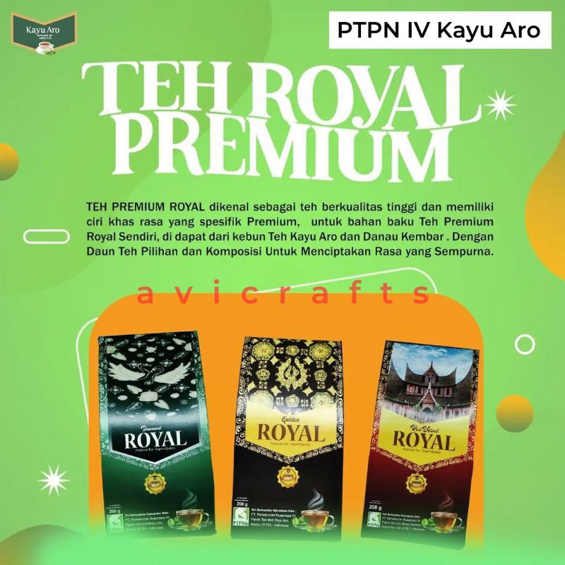Jual Teh Royal Premium Kayu Aro PTPN VI 200 gram | Shopee Indonesia