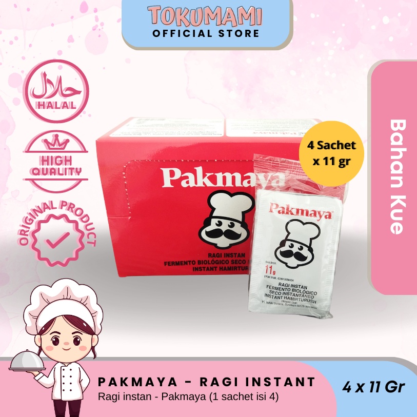 Jual Tokumami - Pakmaya Ragi Instant/ Ragi donat/ Yeast (4x11Gr ...