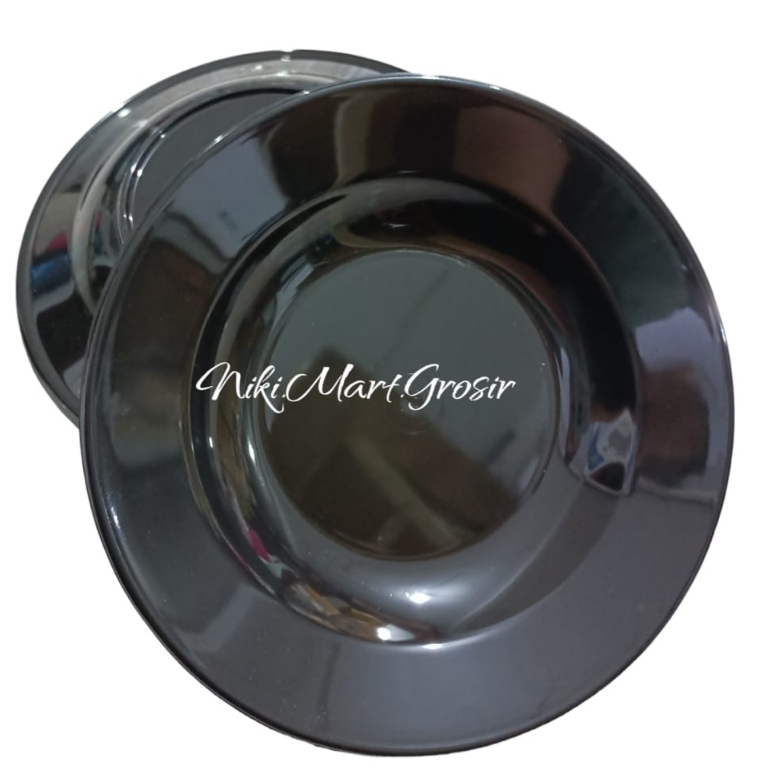 Jual (P 08) Piring Makan Hitam DW / Piring Makan Hitam Serbaguna Tebal ...
