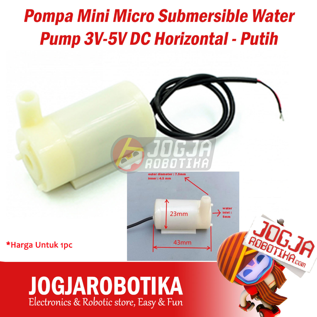 Jual Pompa Mini Micro Submersible Water Pump 3V 5V DC Pompa Air Mini ...