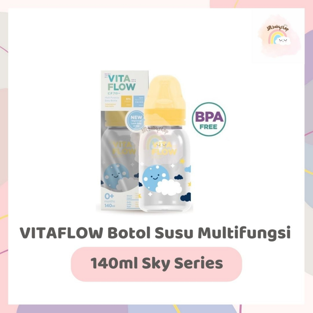 Jual Botol Susu Multifungsi VITAFLOW Sky Series 140 ml | Shopee Indonesia
