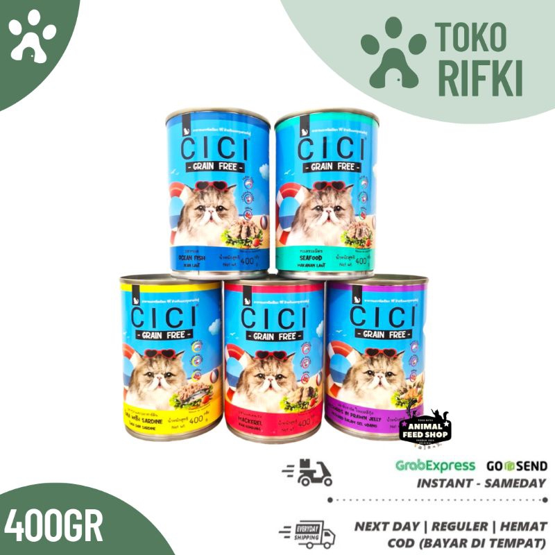 Jual Makanan Basah Kucing CiCi Kaleng 400gr/Cat food/Wet food | Shopee ...