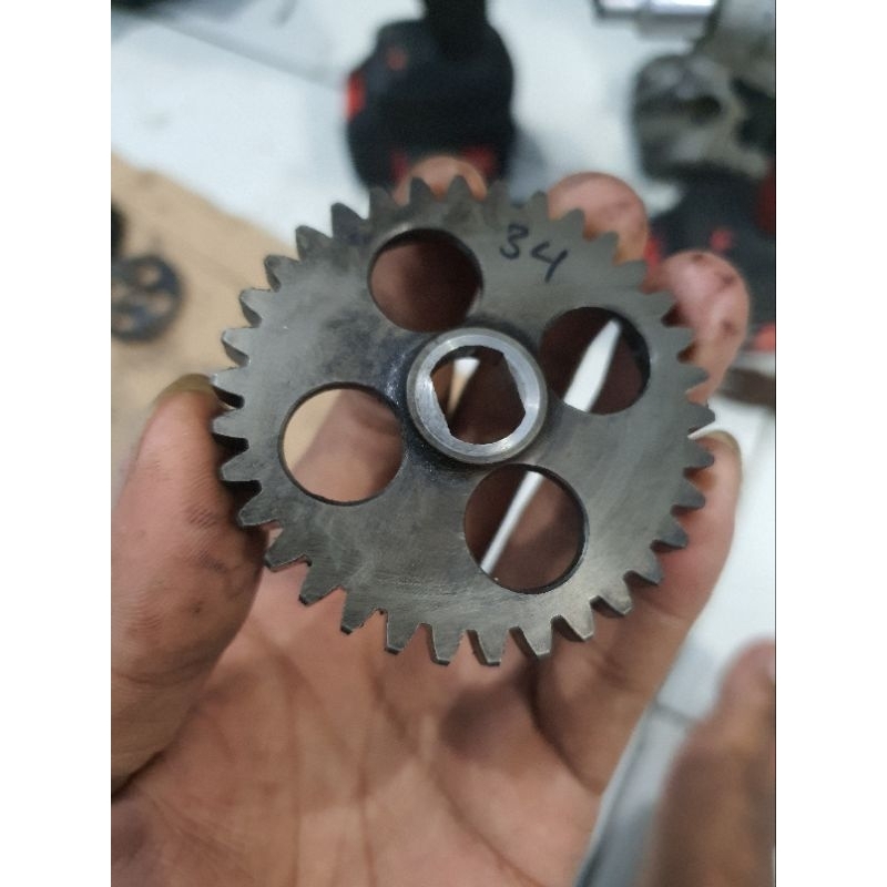 Jual gigi gear pompa oli tiger mata 34 original copotan motor | Shopee Indonesia