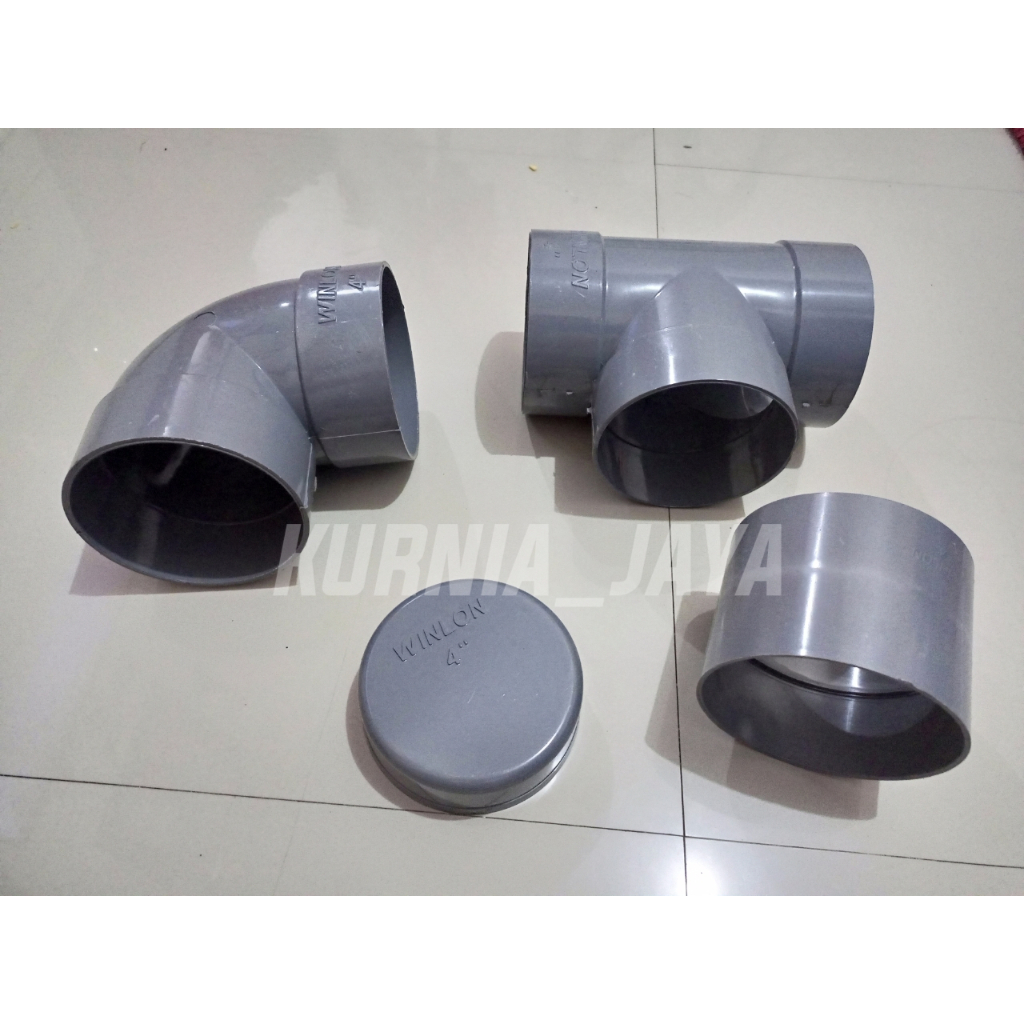 Jual SAMBUNGAN PIPA PVC UKURAN 4 INCH ( TEE, KNEE, SOCKET dan DOP ) | Shopee Indonesia