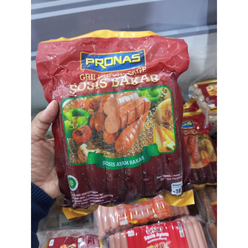 Jual PRONAS SOSIS BAKAR AYAM 500gr isi 6pc | Shopee Indonesia