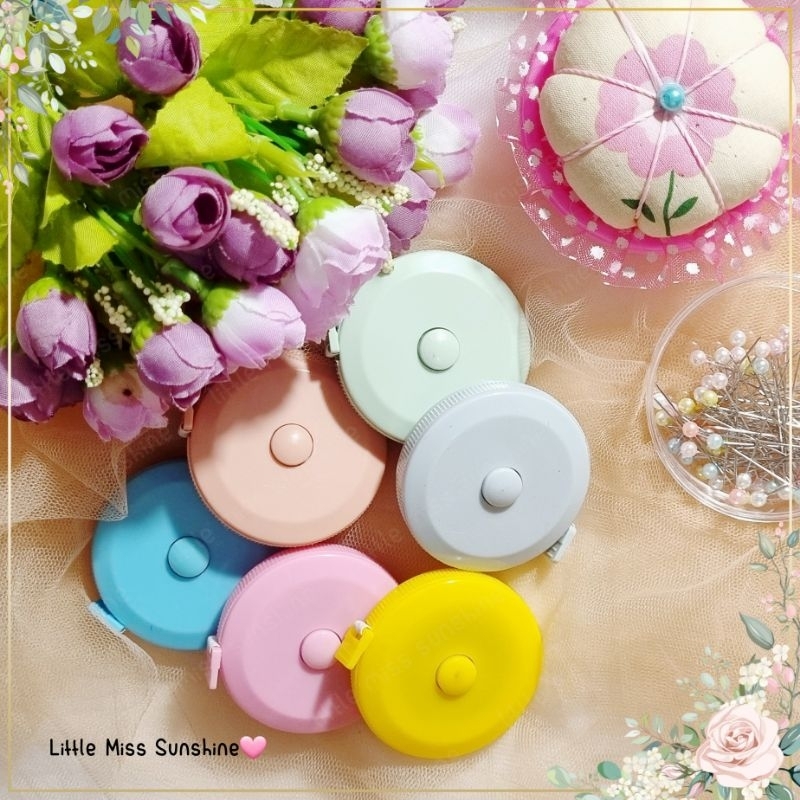 Jual Meteran Bulat Mini Roll 150cm Warna Warni Pastel Color Baby Blue ...