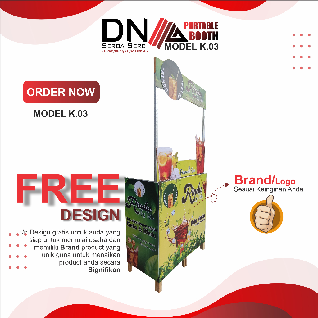 Jual Portable Booth Model K.03/Booth Design/gerobak lipat/unik ...
