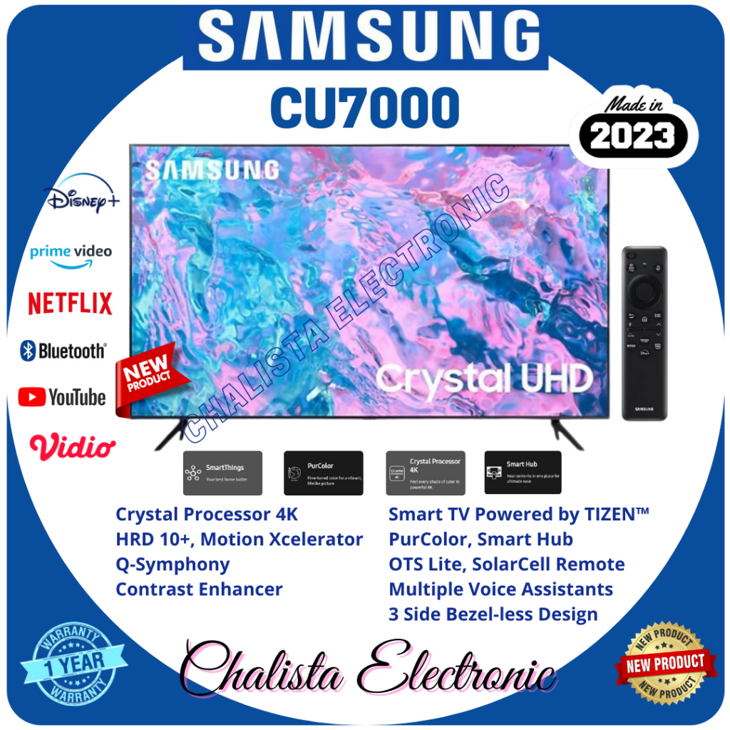 Jual SAMSUNG 43CU7000 CRYSTAL 4K UHD SMART TV 43 Inch UA43CU7000KXXD | Shopee Indonesia