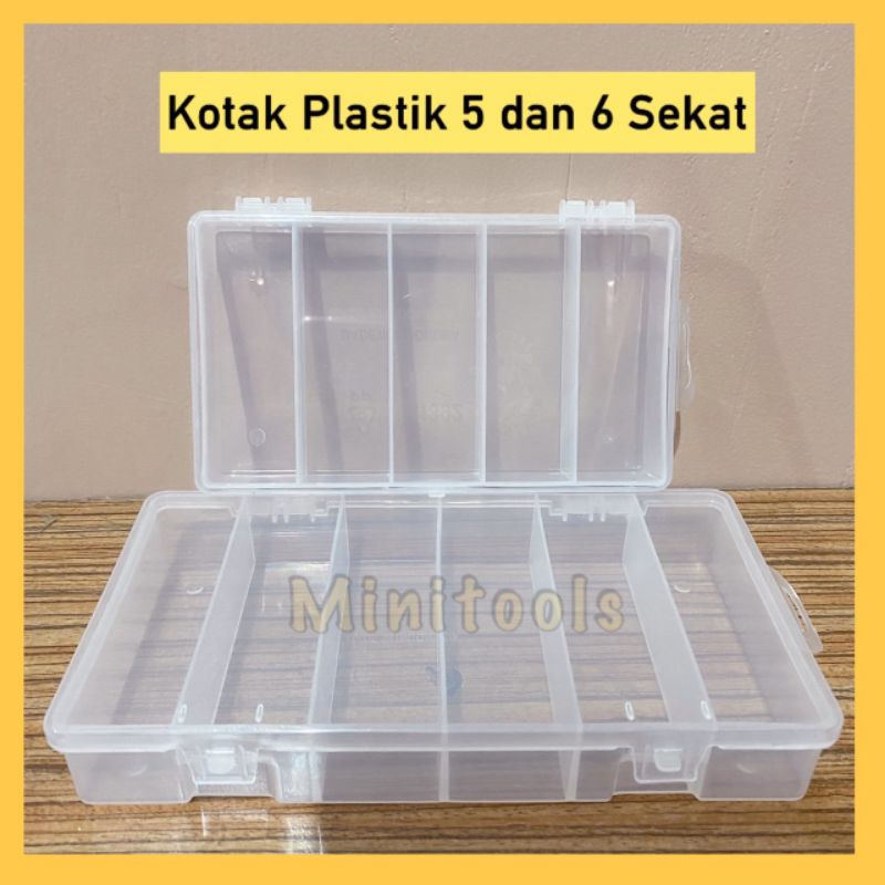 Jual Kotak Plastik 5 Sekat / Kotak Plastik 6 Sekat / Green Leaf 1392 ...