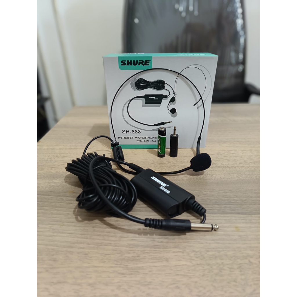 Jual Mic SHURE SH 888 / SH888 / SH-888 Headset Untuk Imam Mesjid ...