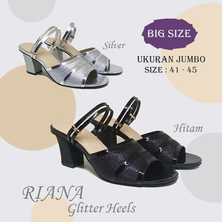 Jual HIGHEELS BIG SIZE / sandal heel wanita pesta cantik mewah / sendal ...