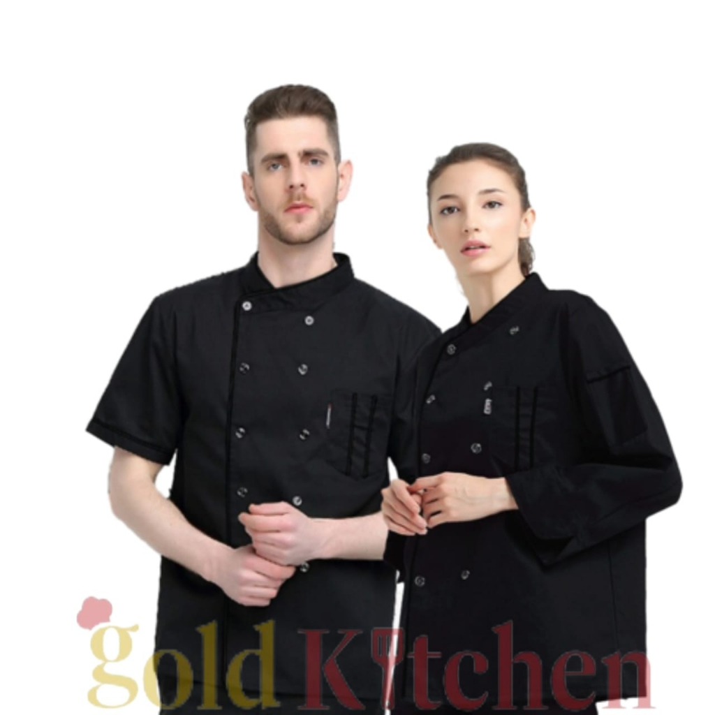 Jual Baju Chef Baju Koki Chef Jacket Baju Kitchen Sergam koki Lengan ...