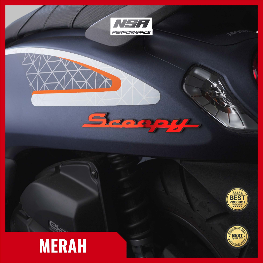 Jual NSA Emblem SCOOPY Logo Scoopy Tulisan Scoopy Timbul 3D Stiker ...