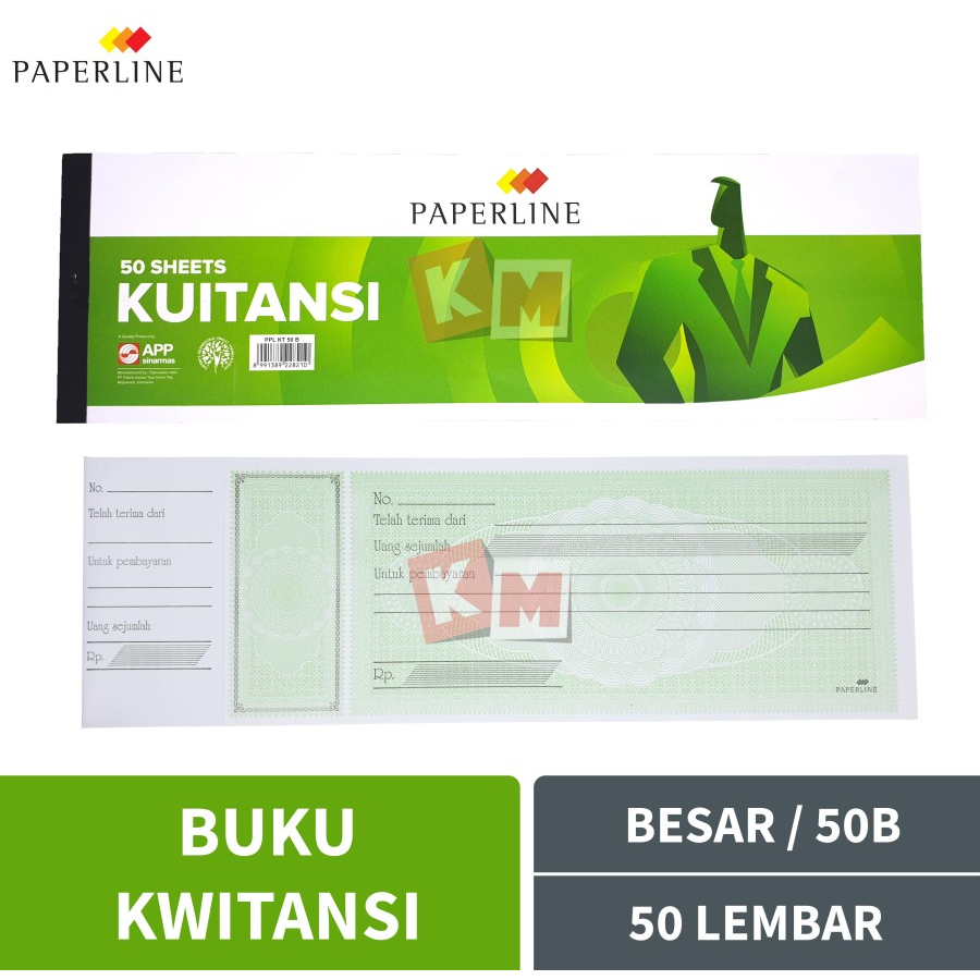 Jual Buku Kwitansi Besar Paperline Isi 50 Lembar Kuitansi 50B PPL KT 50 ...