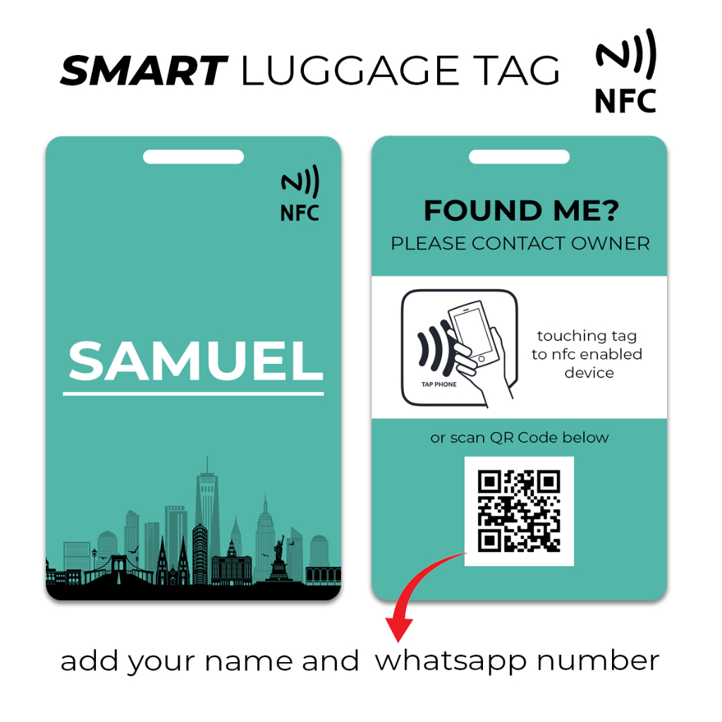 Jual Luggage Tag Gantungan Koper NFC Travelling Smart Bisa Tap atau ...