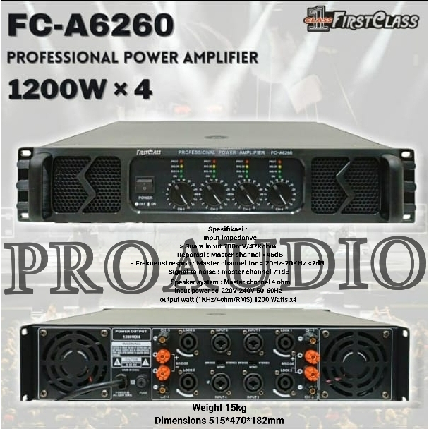 Jual POWER AMPLIFIER FIRSTCLASS FC A6260 A 6260 FIRST CLASS 4CH 4x1200 WATT | Shopee Indonesia