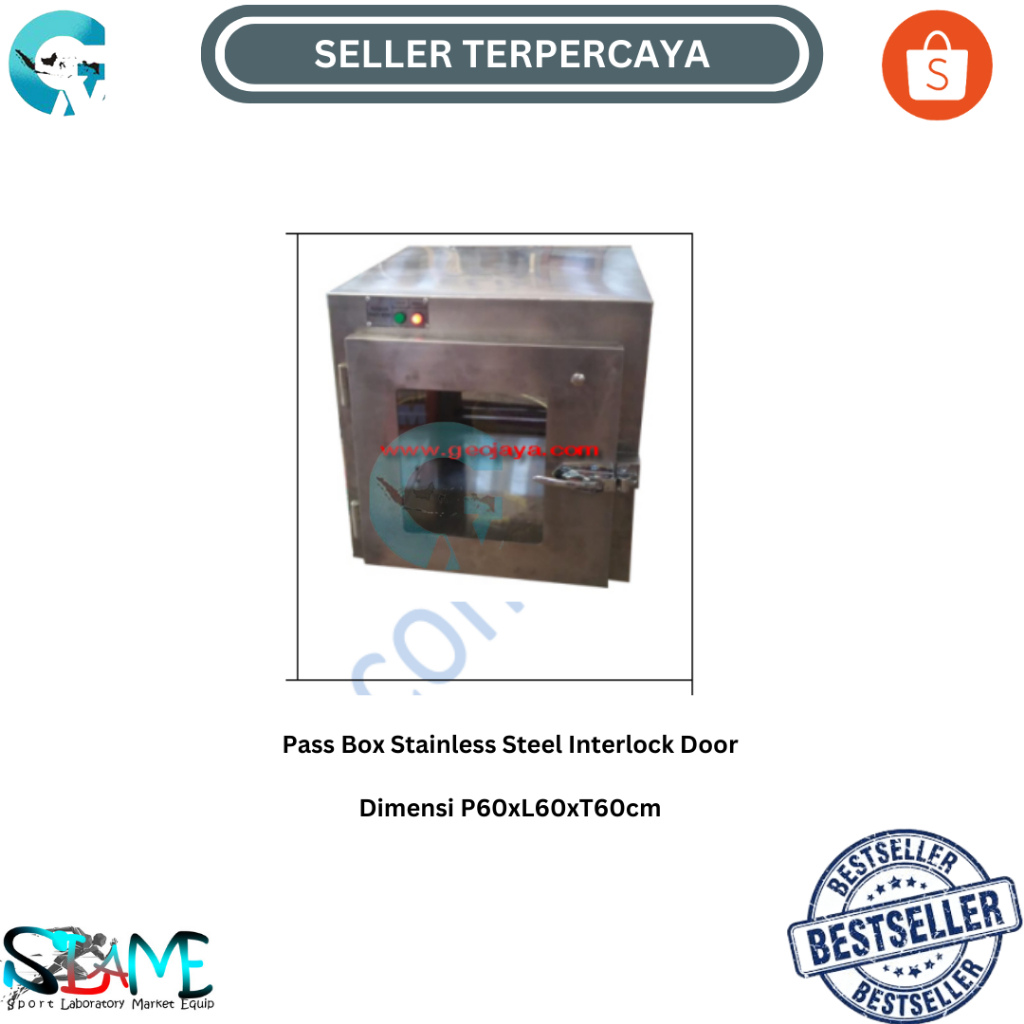 Jual Pass Box Stainless Steel Interlock Door Dimensi P60xL60xT60cm ...