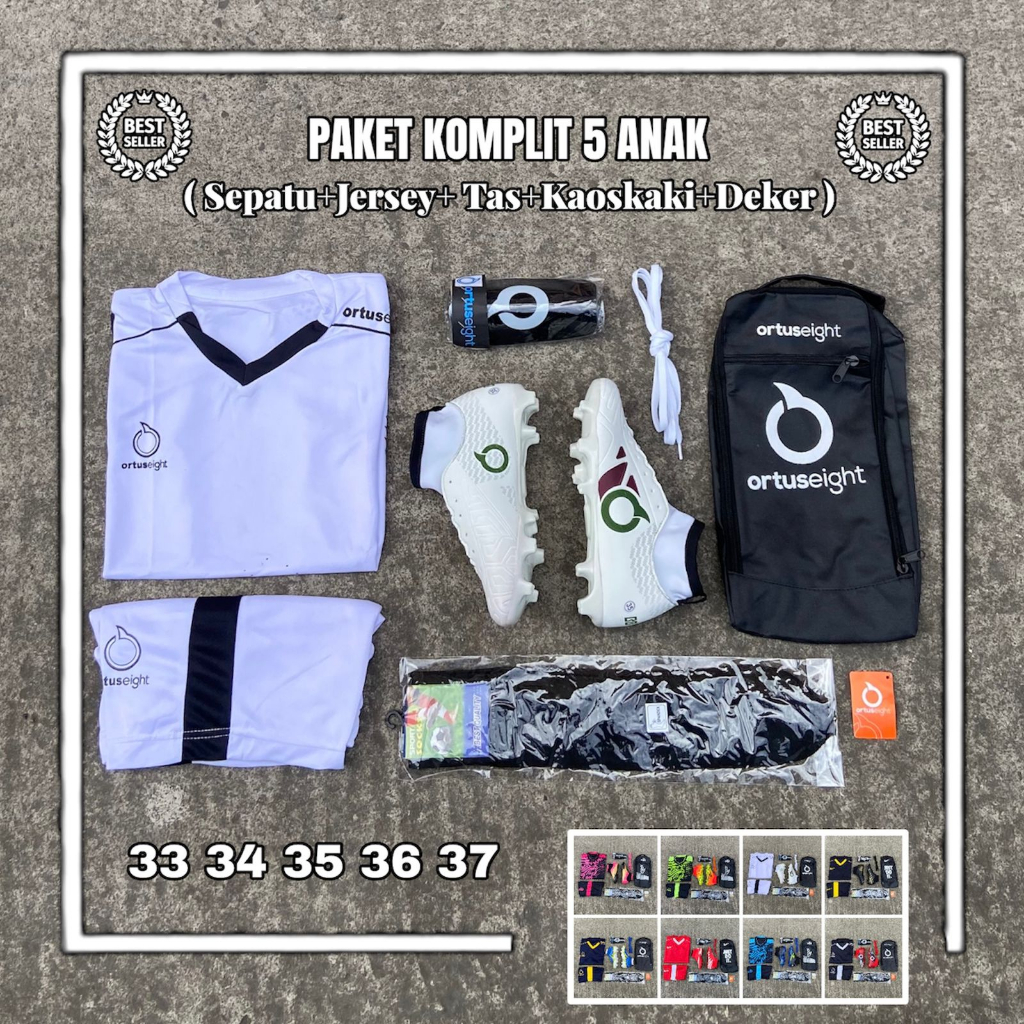 Jual Paket Komplit Sepatu Bola Boots Ortus BBS Jogosala Anak Anak TK SD ...