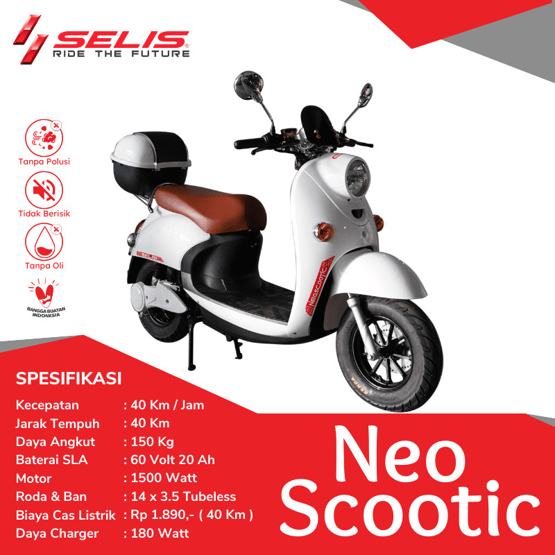 Jual MOTOR LISTRIK SELIS TIPE NEO SCOOTIC | Shopee Indonesia