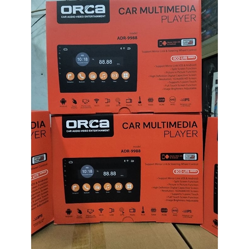 Jual head unit android 9 inch orca eco lite series adr-9988 ram 2 gb ...
