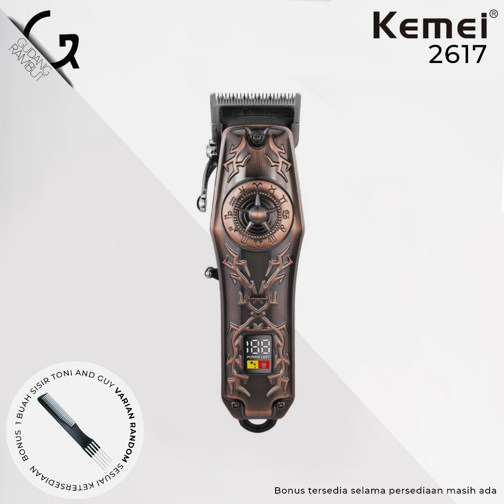 Jual Kemei 2617 Alat Mesin Cukur Rambut Barber Hair Clipper - 100% Original | Shopee Indonesia