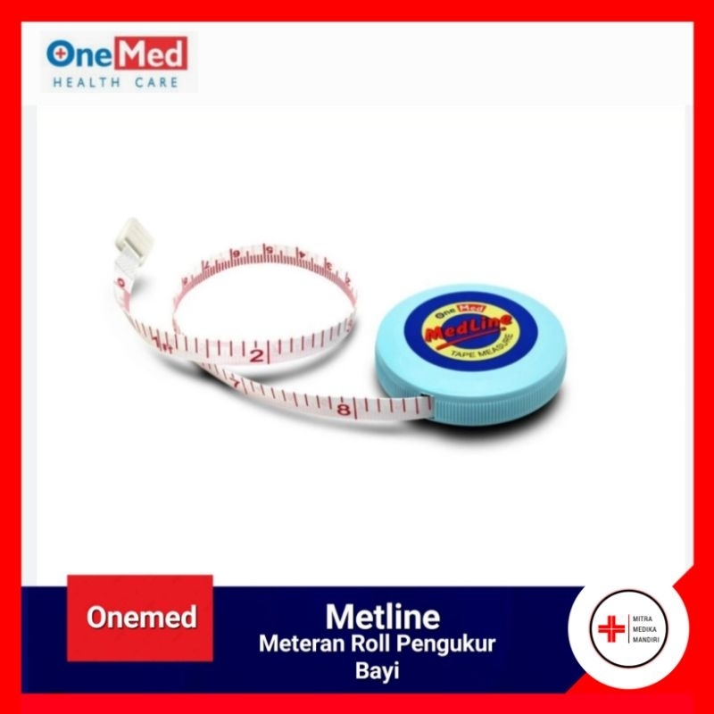 Jual Onemed Metlin Metline Medine Meteran Roll Pengukur Bayi | Shopee ...