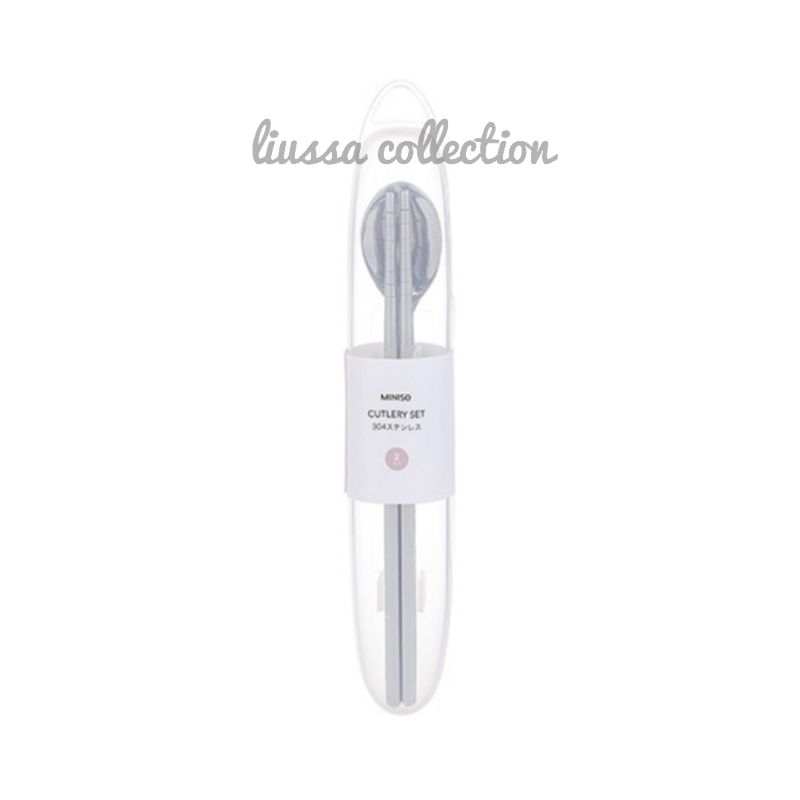 Jual Alat Makan Miniso - Creative Cutlery Set (Spoon + Chopsticks ...
