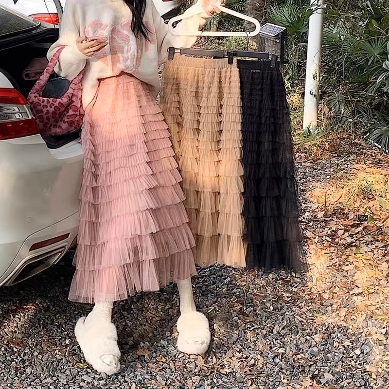 Jual ROK TULE MIDI TULLE SKIRT WANITA PANJANG MX632 | Shopee Indonesia