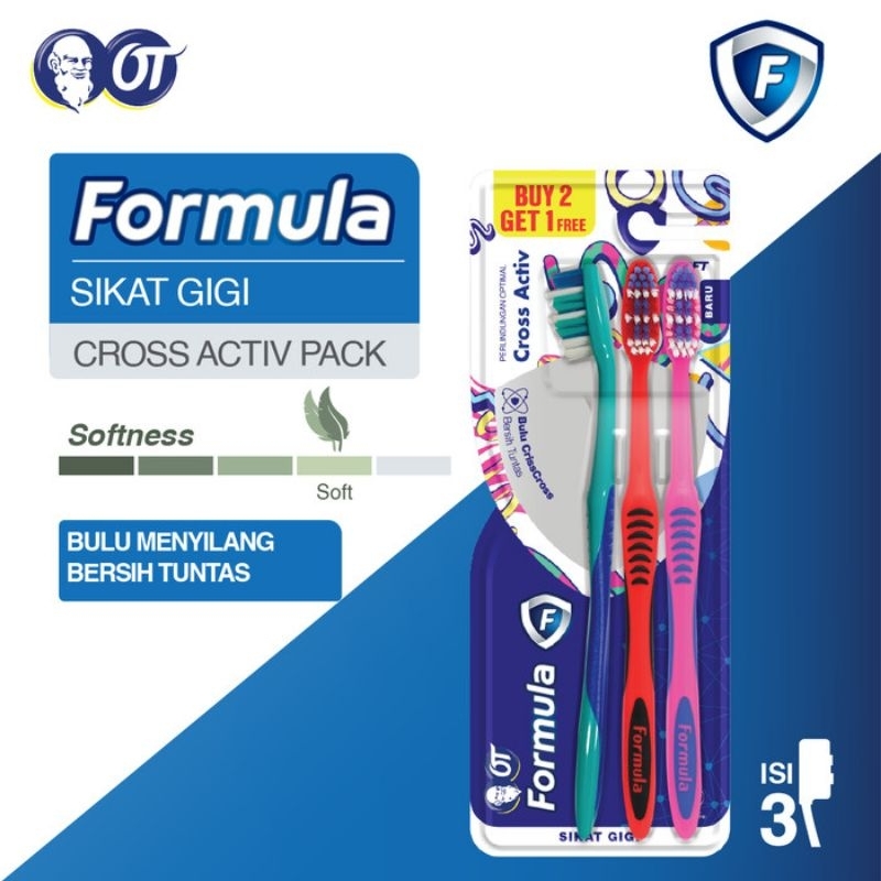 Jual Sikat Gigi Formula Cross Activ isi 3 pcs | Shopee Indonesia Jual Sikat Gigi Formula Cross Activ isi 3 pcs | Shopee Indonesia