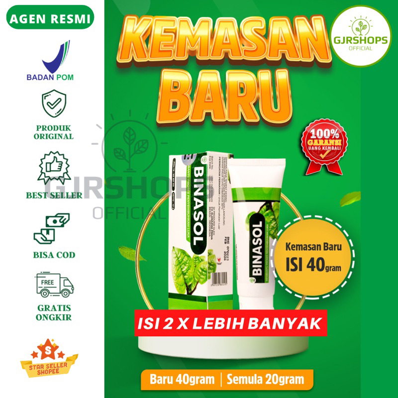 Jual Gel Binasol 40 GRAM Penghilang luka, Jerawat, Luka Pasca Operasi ...