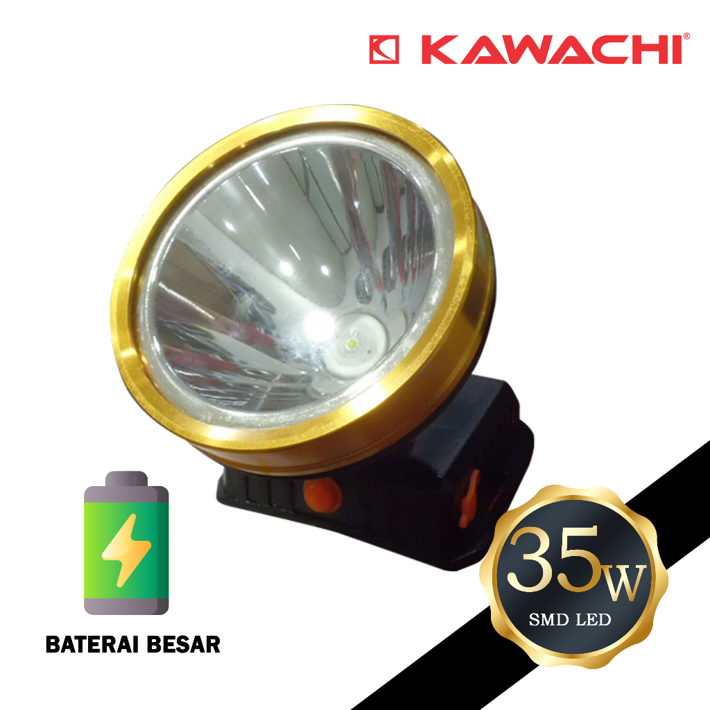 Jual Kawachi - Senter Kepala 35Watt Lb-835A Daya Baterai Besar | Shopee ...