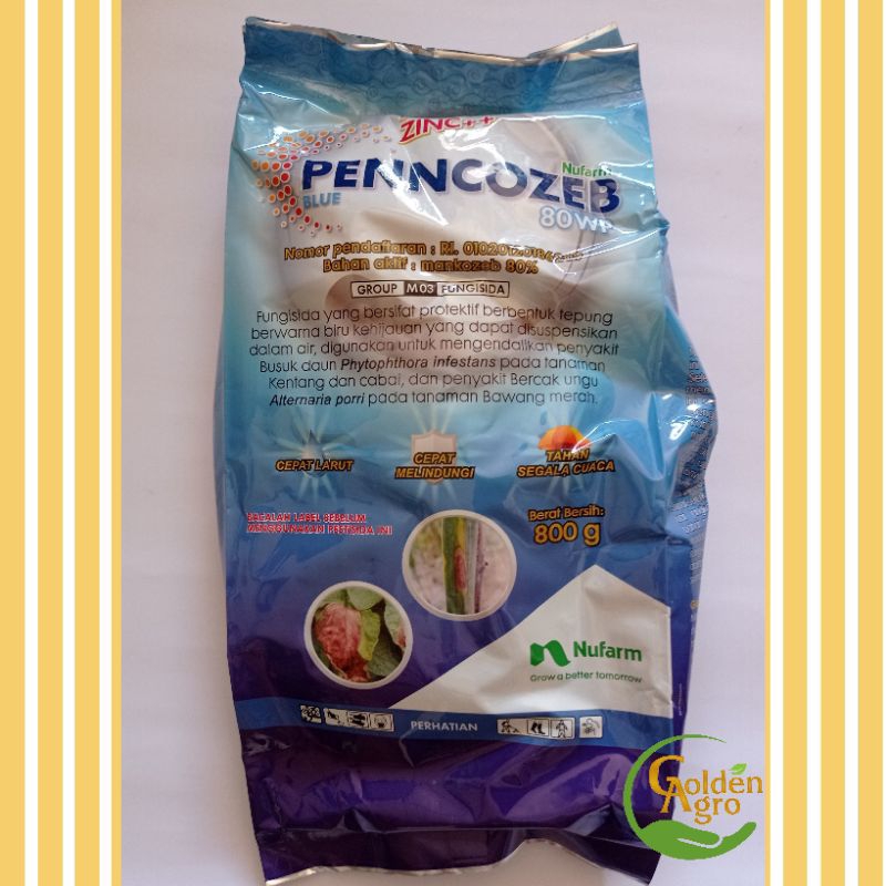 Jual FUNGISIDA PENNCOZEB PENCOZEB 80WP WP 800GR GRAM MANKOZEB BIRU ...