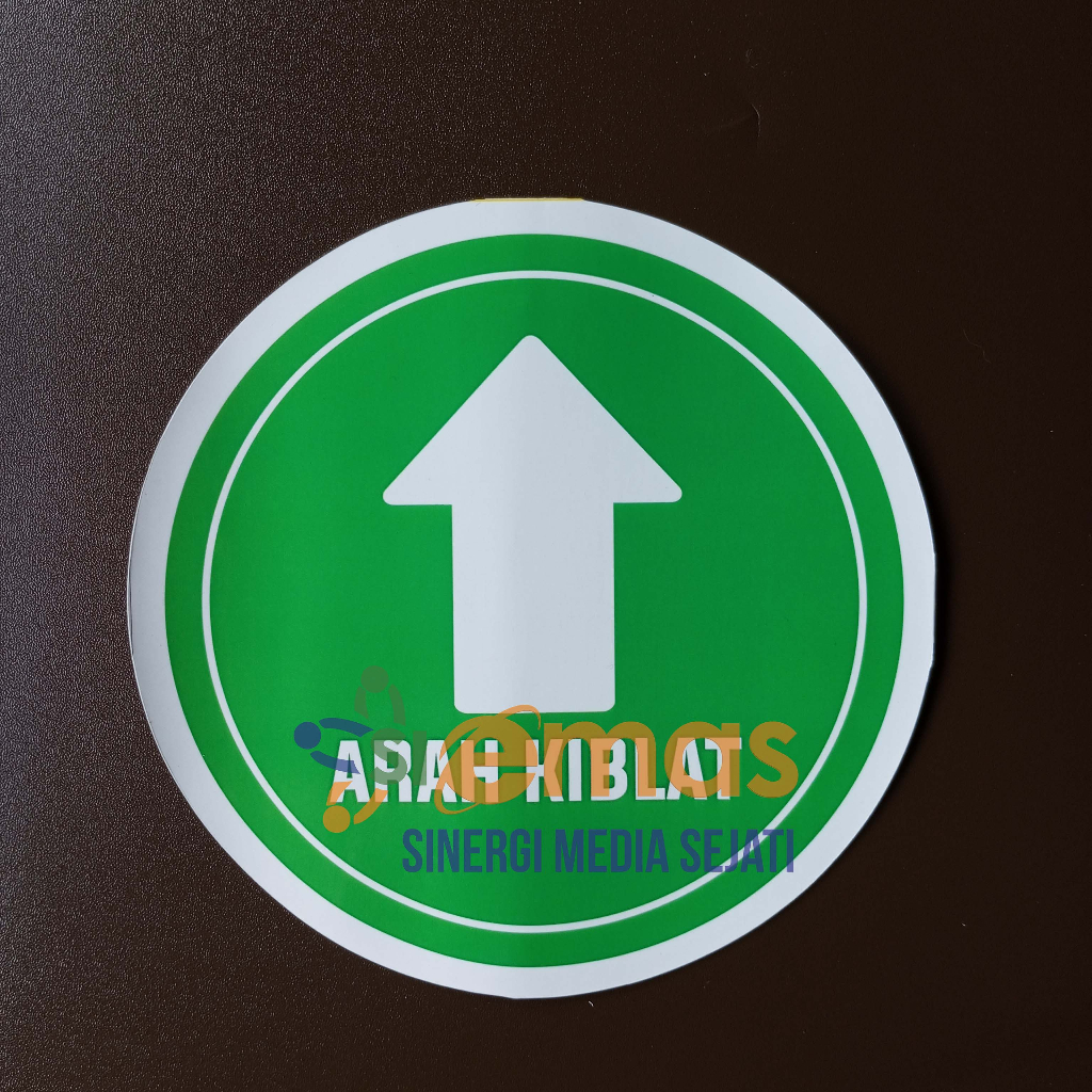 Jual Stiker Panah Arah Kiblat Bulat | Stiker Kiblat Bulat | Sticker ...