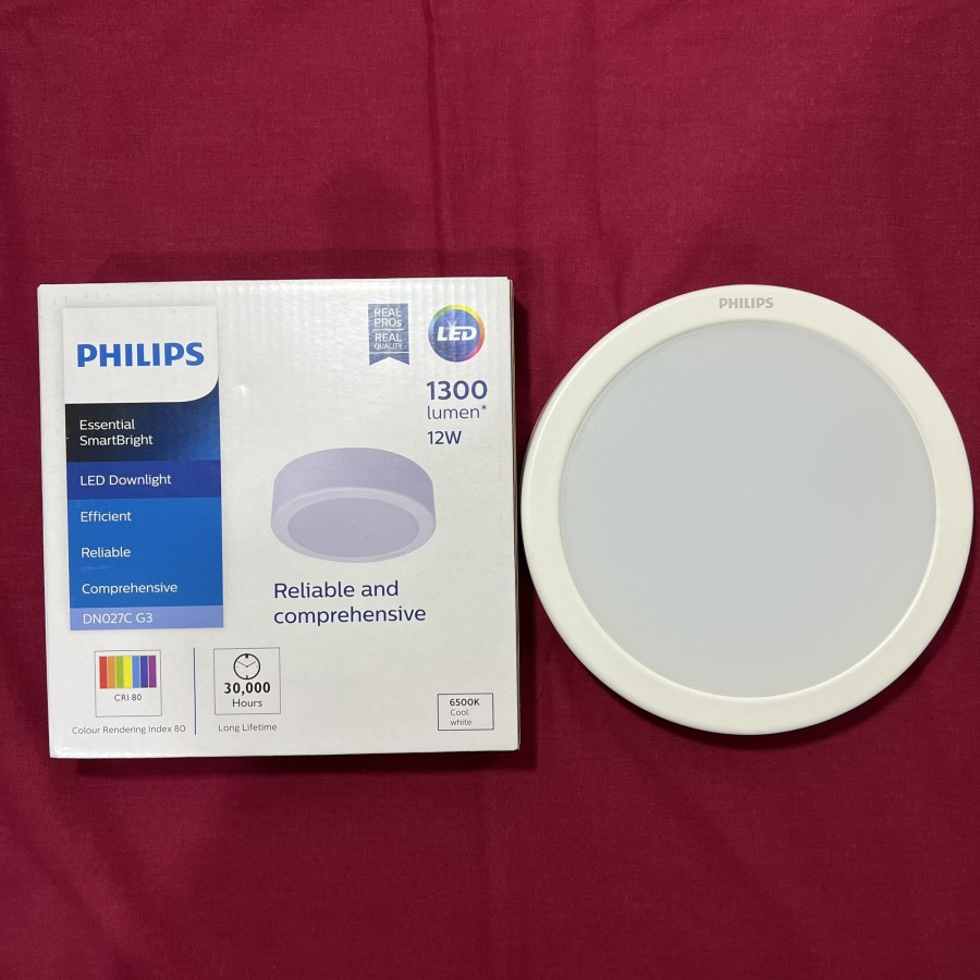 Jual DN027C G3 Lampu Downlite/Light Panel LED 12w OB/OutBow Philips | Shopee Indonesia