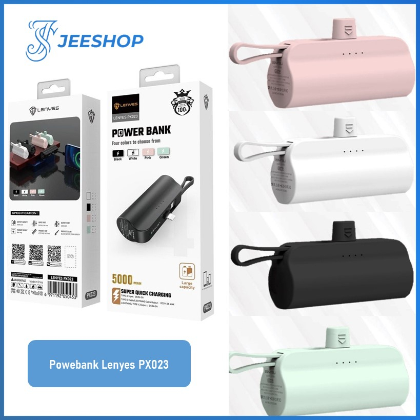Jual Powerbank LENYES PX023 Mini Powerbank 2 Conector Options With ...